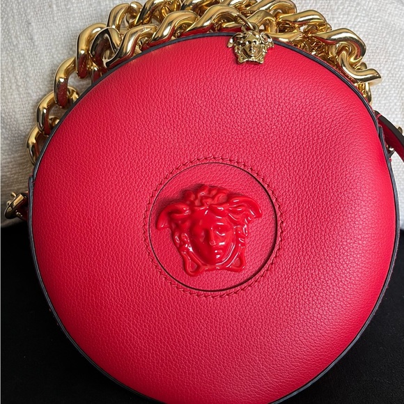 Versace | Bags | Red Versace La Medusa Camera Bag | Poshmark